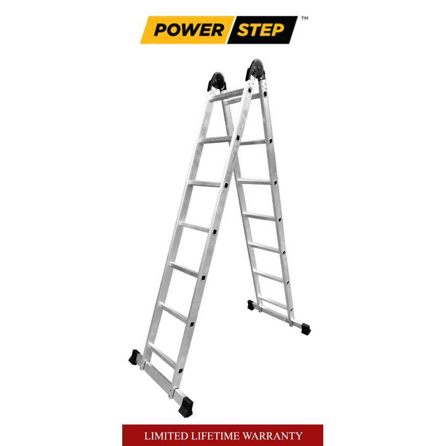 Power Step Aluminum Dual Ladder 7/14ft | Shopee Philippines