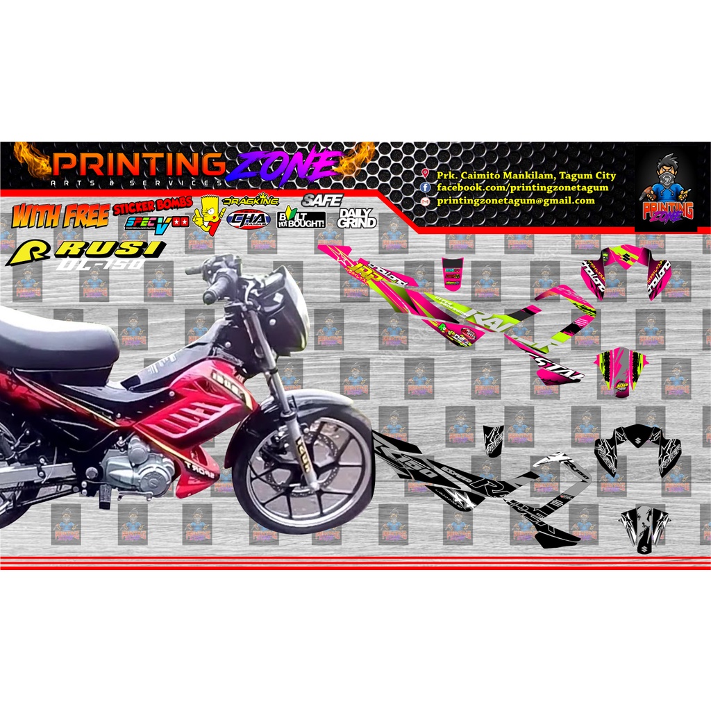 RUSI DL-150 New Sticker Decals (you can request any design and color ...
