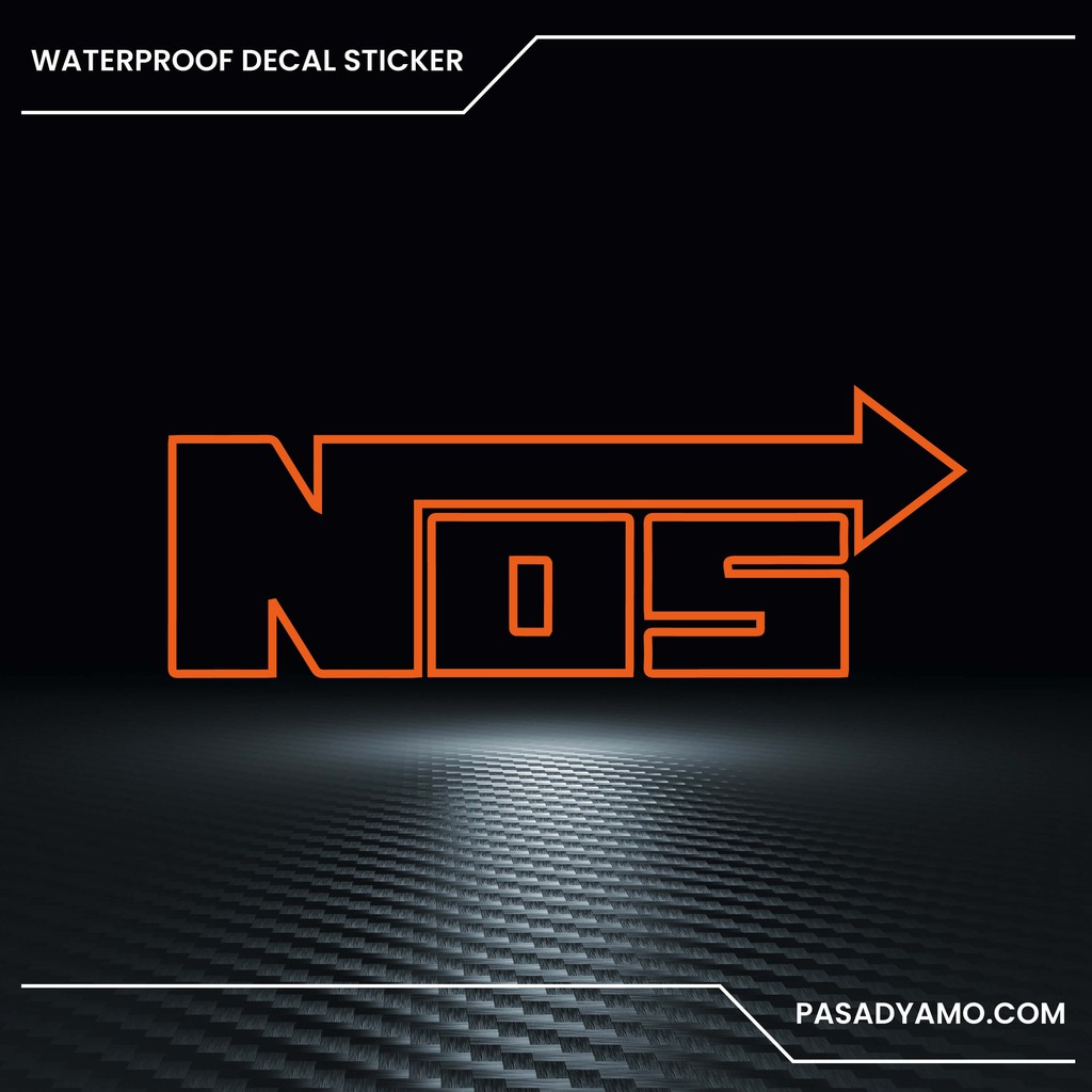 NOS Decal Sticker for Cars and Motorcycles 2 x 7 inches | Shopee ...