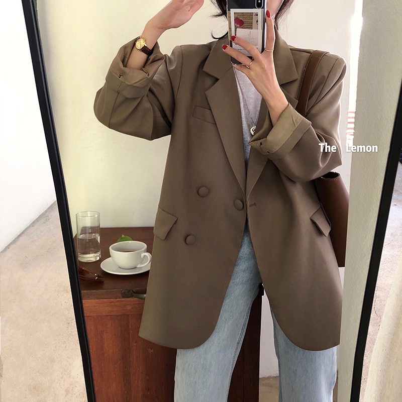 【Ready Stock】Women Loose Long Sleeve Oversized Blazer | Shopee Philippines