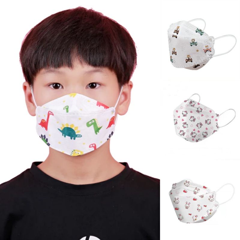 KF94 Facemask For Kids 10pcs Cartoon Printed Children Facemask 4ply ...