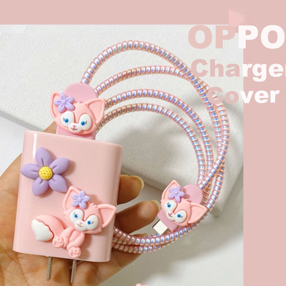 OPPO 33W Reno 7z Charger Cover 18w Pink Cute charger protector with ...
