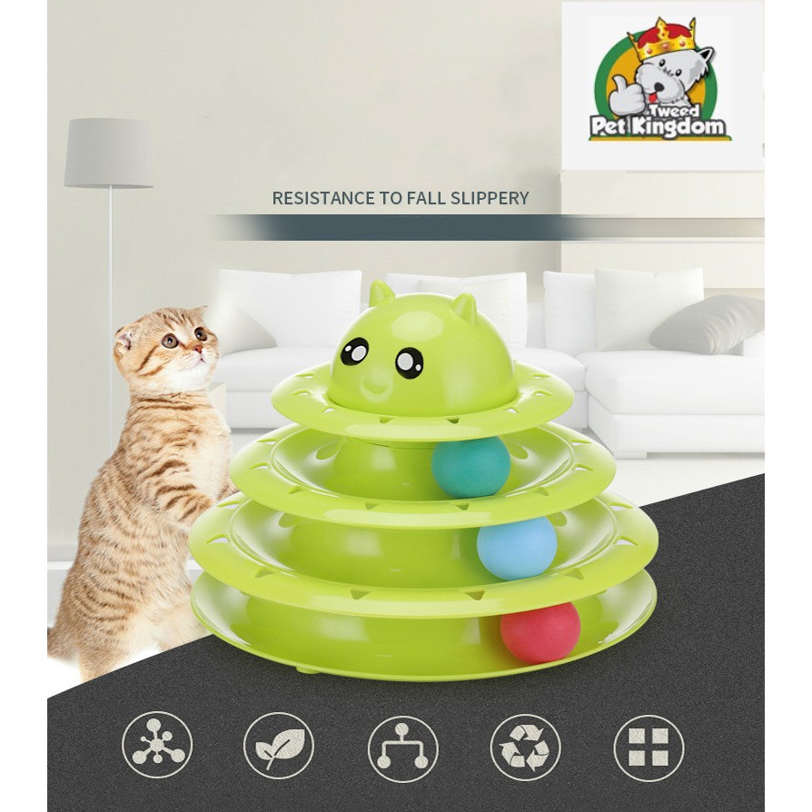Pet Winky Cat Three-Level Tower of Tracks Pet Play Toy Pet Kingdom ...