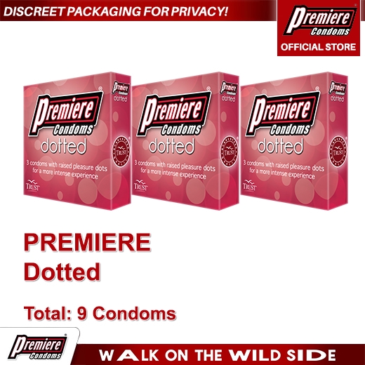 Premiere Condoms Dotted by 3's, pack of 3 | Shopee Philippines