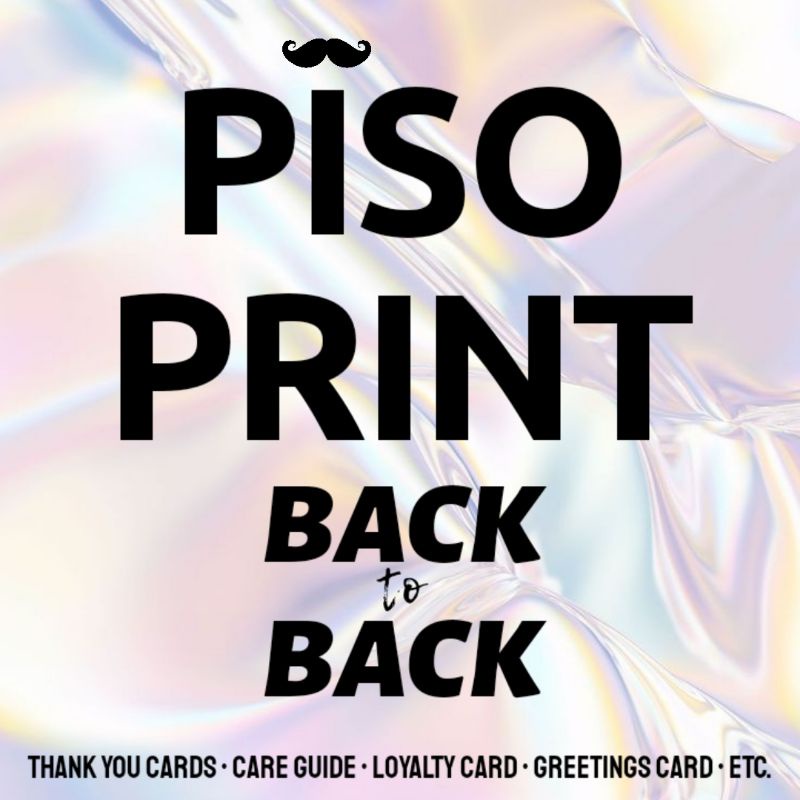 PISO PRINT! Back to Back Thank You Card | Shopee Philippines