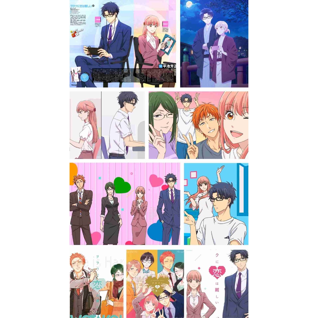 Wotakoi: Love Is Hard For Otaku Manga Characters Poster A4 Size ...