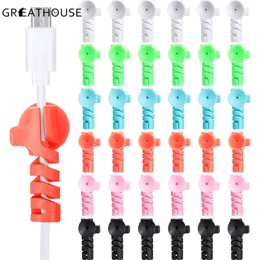 [ 1 Piece Data Cable Charger Cable Protector with Sucker ] [ Silicone ...