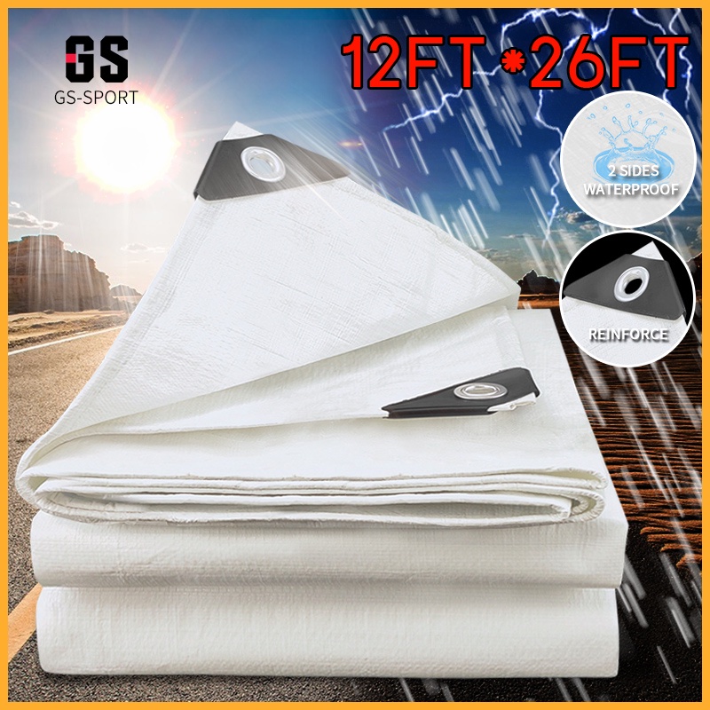 trapal waterproof makapal size 12ft x26ft/19ft x26ft White trapal lona ...