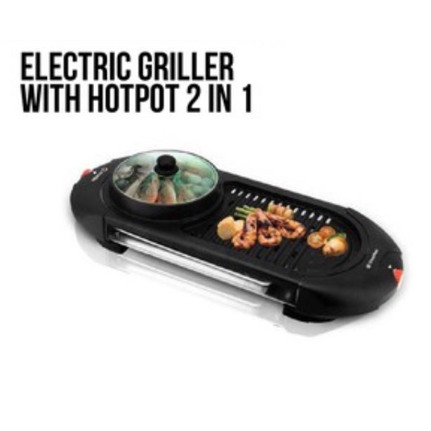 2-in-1 Electric BBQ/Samgyeopsal Griller and Hotpot | Shopee Philippines