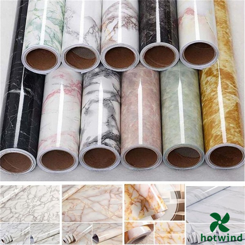 3D Marble Effect Wall Stickers Waterproof PVC Wallpaper Home Decor ...