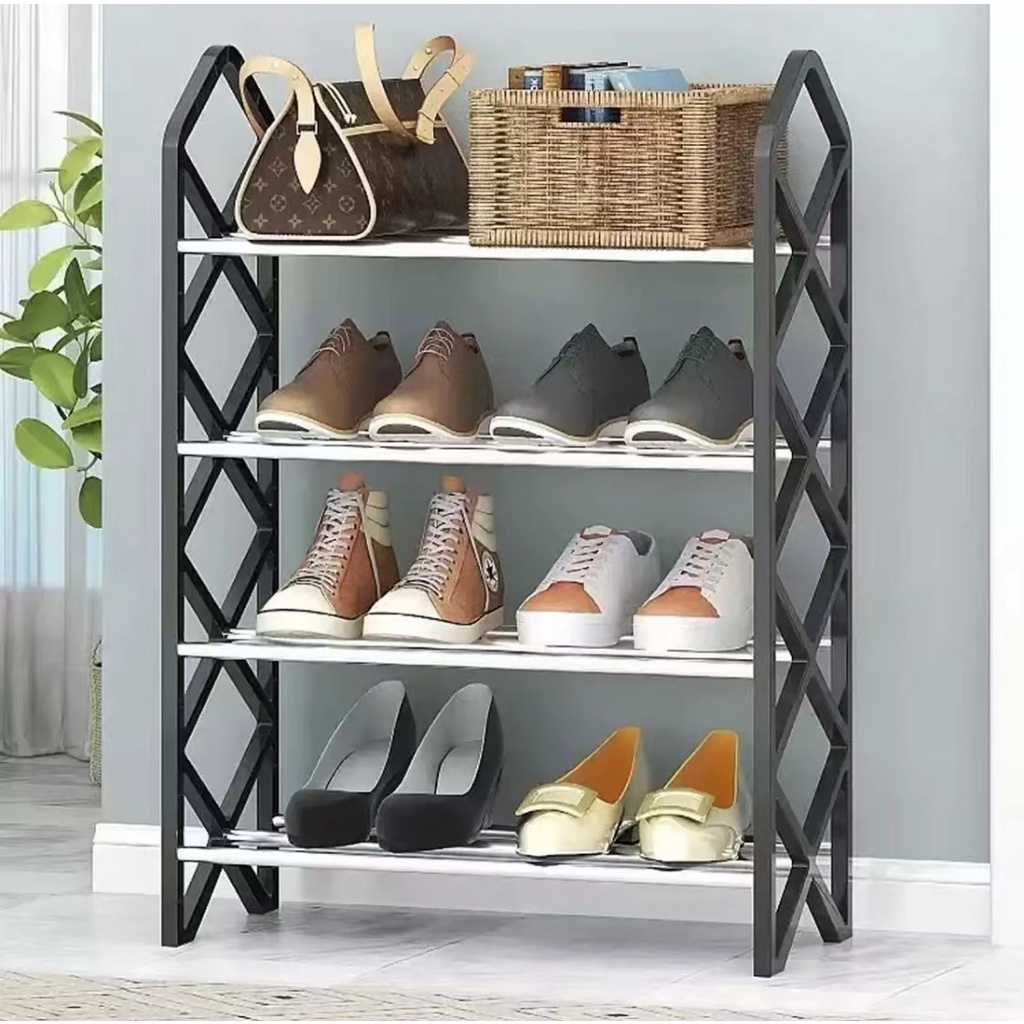 LUCKYU 【COD】X-shaped Multi-level Simple Storage Shoes Rack 4 Layers ...
