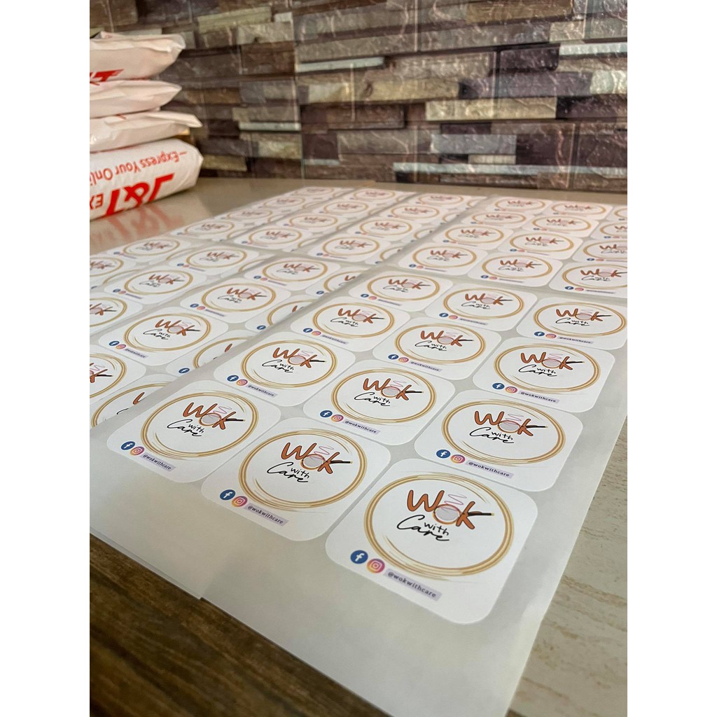 Customized Sticker Labels Print and Cut only (Round/Square/Customized ...