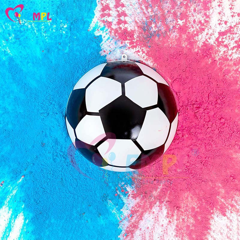 Gender Reveal Exploding Powder Soccer Ball with Blue Pink Powder ...