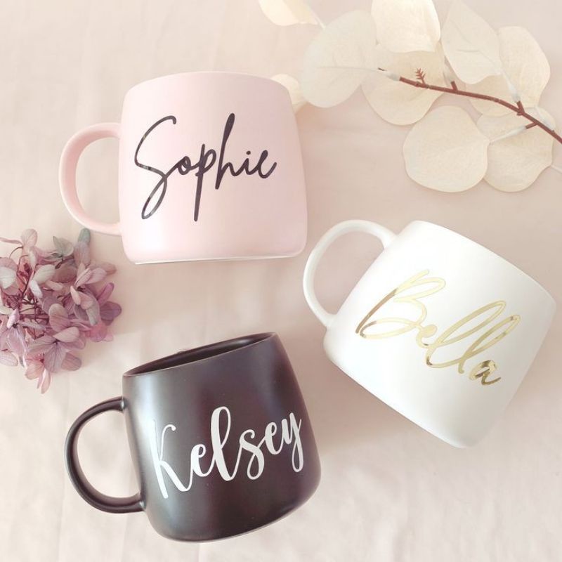 500ml Personalized Matte Coffee Mug with Box and Spoon (PM your name ...