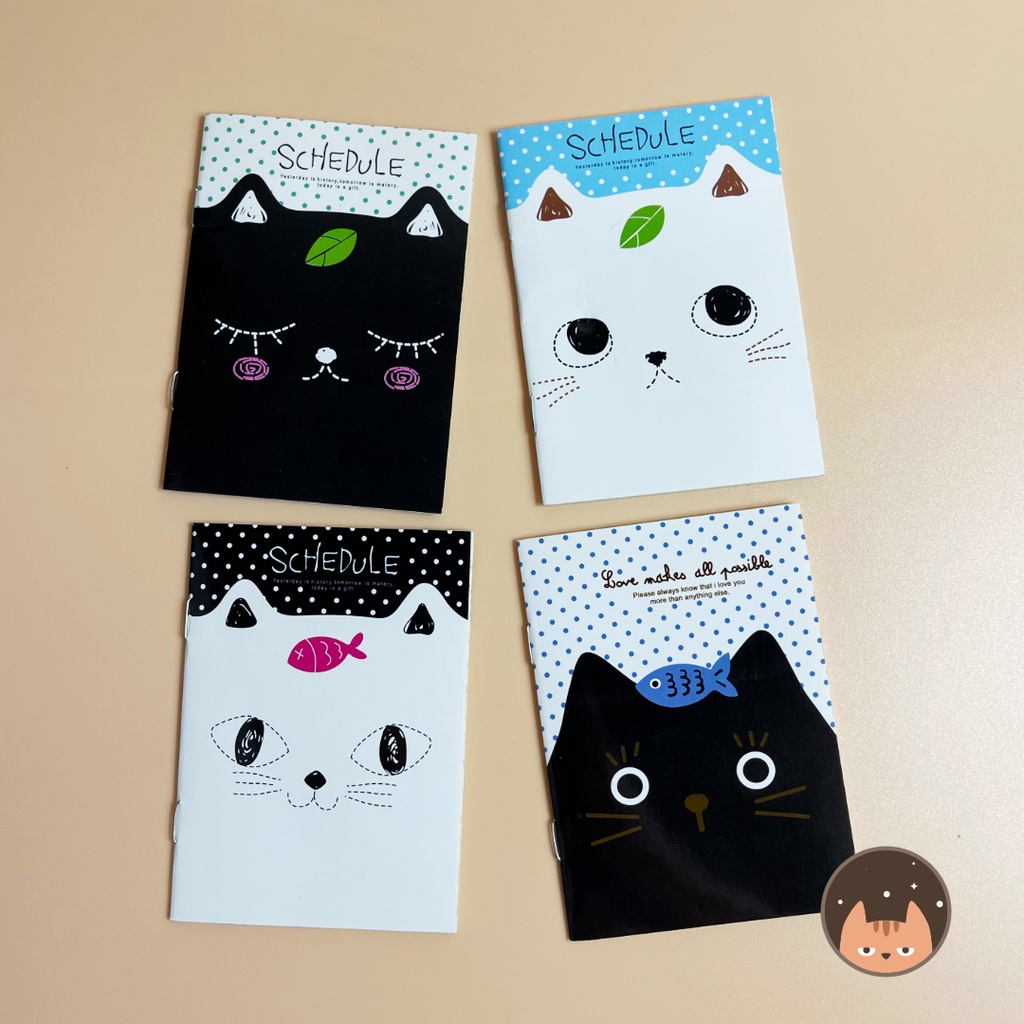 OYEN PLANET Small Kitty Notebook Buku Nota Comel Journal Cute Drawing ...