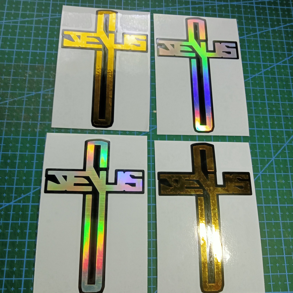 JESUS CROSS STICKER DECAL | Shopee Philippines