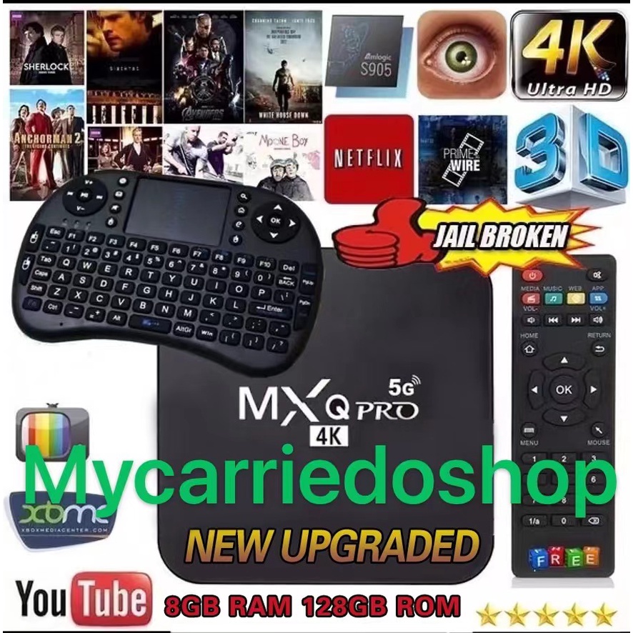 4K 5G TV Box 2022 Latest Jailbreak Version Android 10.1 8G+128G Ultra ...