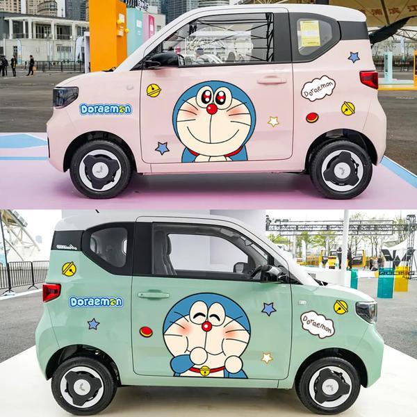 Wuling Hongguang miniev Body Sticker Cartoon Cute Doraemon Car Modified ...