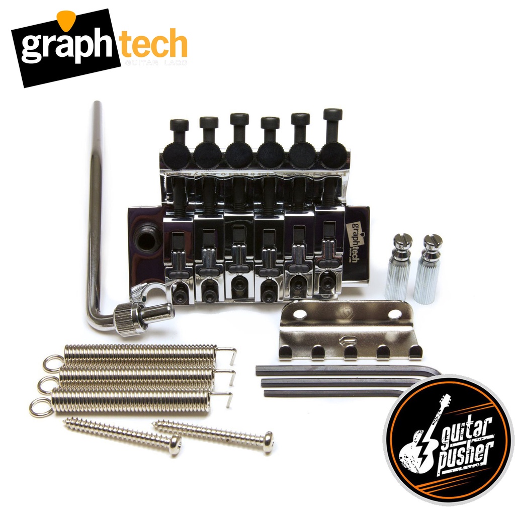 Graphtech Ghost Lb63 Floyd Rose Bridge withPiezo Pickup Saddles Chrome ...