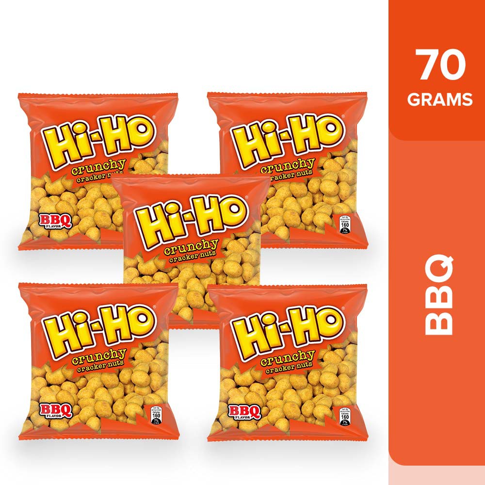 Hi-Ho Crunchy Cracker Nuts BBQ Flavor 70G x 5 Pcs | Shopee Philippines