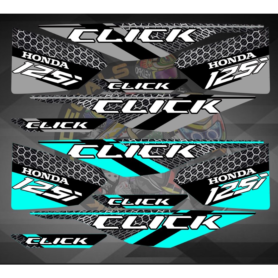 honda click v1 stock decals design 3 bikcol decals | Shopee Philippines
