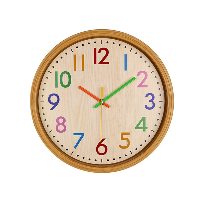 12Inch Colorful Number Wall Clock Non ticking Wall Clock | Shopee ...