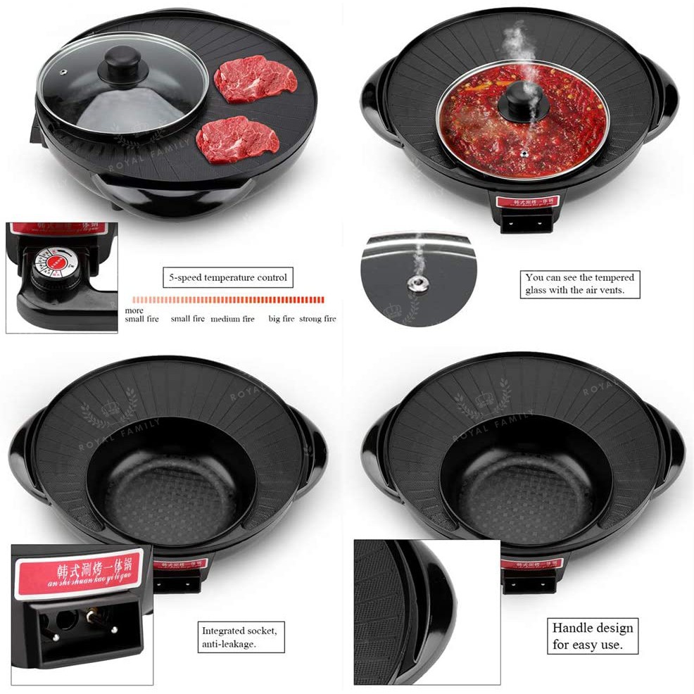 samgyupsal grill pan set Samgyeopsal Multi-Functional Electric Hot Pot ...