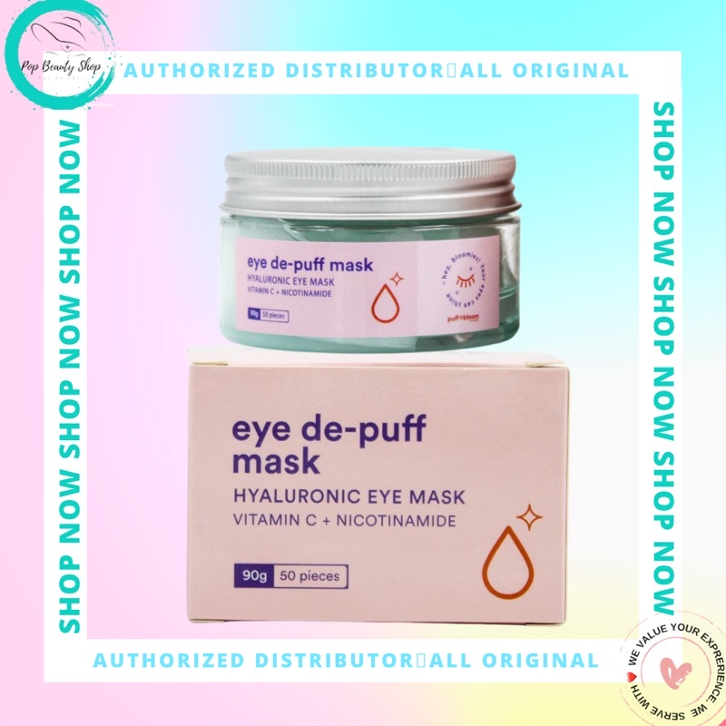 Eye De-Puff Hyaluronic Eye Mask with Vitamin C & Nicotinamide PUFF AND ...