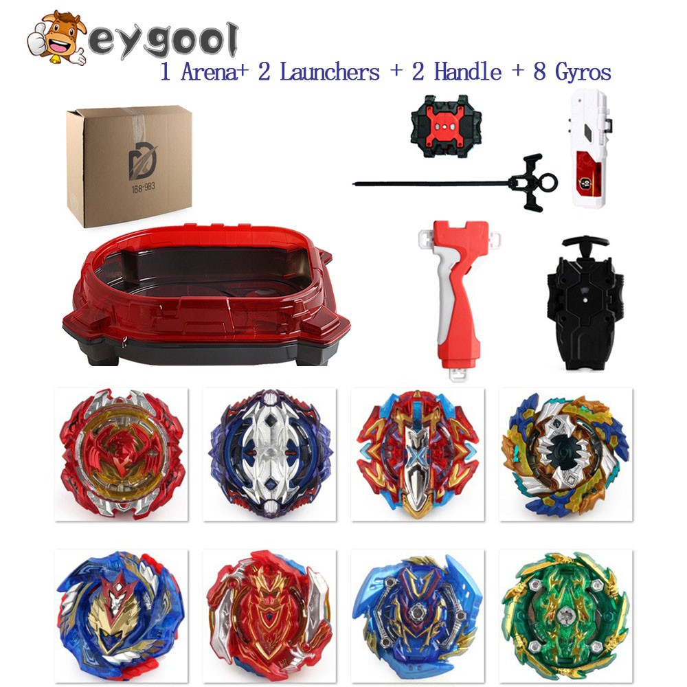 Beyblade Burst Toy Set With Arena + Light Handle+ Launcher Beybalde Kid's Beyblade Toys Boy ...