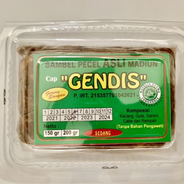 Original GENDIS PECEL SAMBEL 150gr |Sambal Fine MUI Medium - Spicy ...