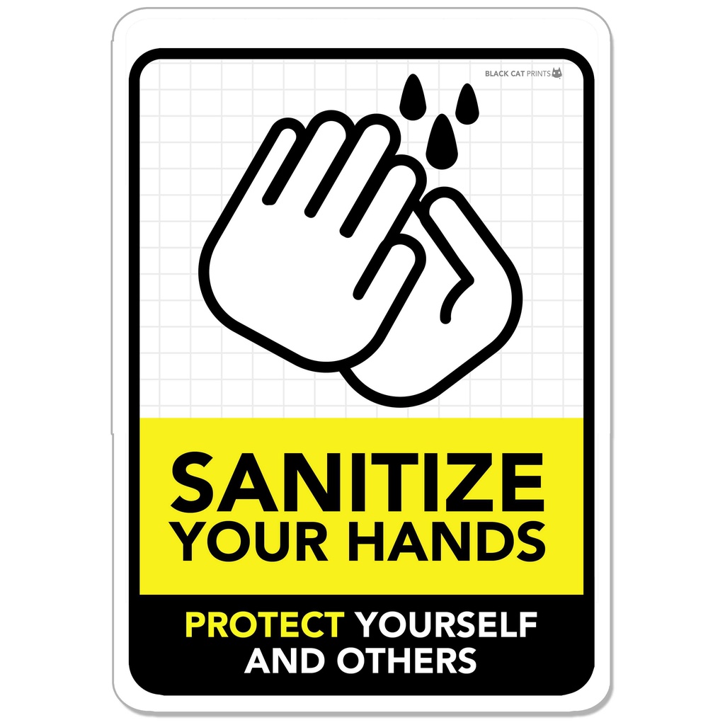 Sanitize Your Hands Sign | Laminated Signage | Sign Board | Shopee ...