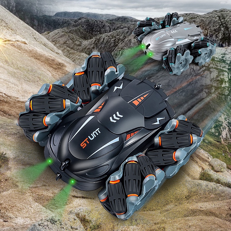 Remote Control 4WD Lateral Drift Stunt Vehicle Double-sided Rotary ...