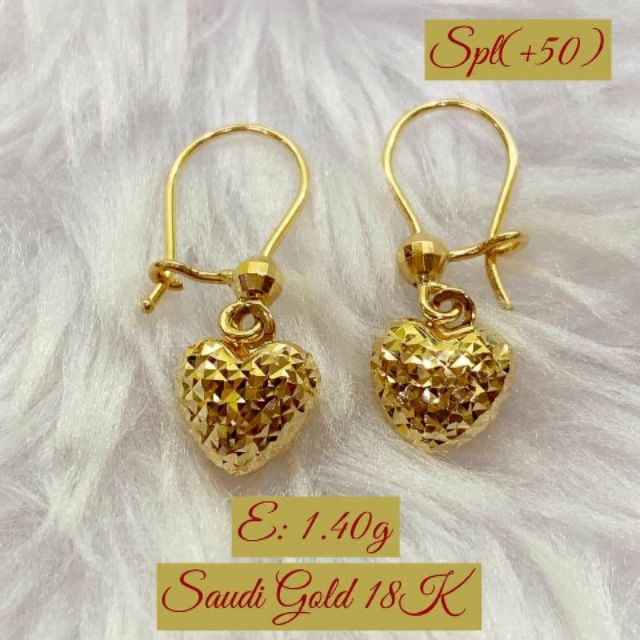 18k saudi Gold earrings - munimoro.gob.pe