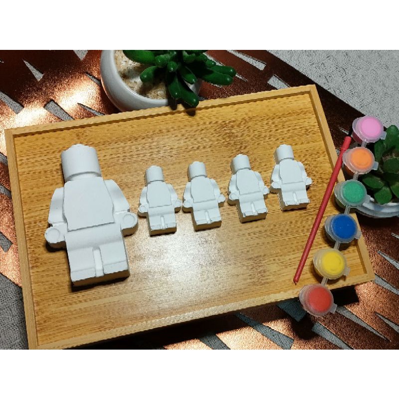 Paint Your Own Lego Roblox Minecraft Plaster Figures Painting Kit ...