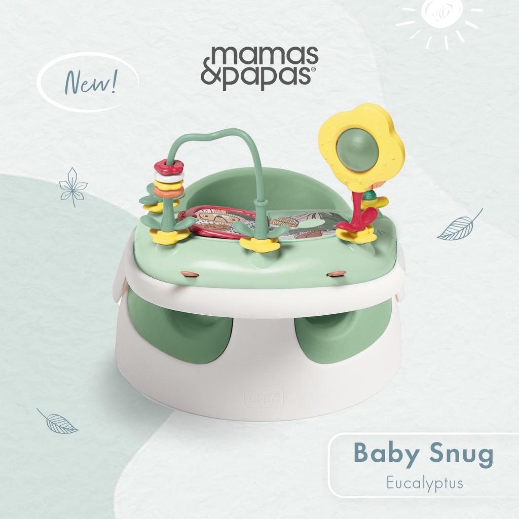 Mamas and Papas Baby Snug with Activity Tray - Eucalyptus | Shopee ...
