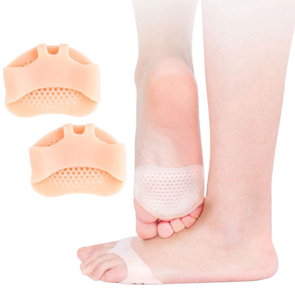 1 Pair Women and Men Silicone Padded Forefoot Insoles / Shoes Pad Gel ...