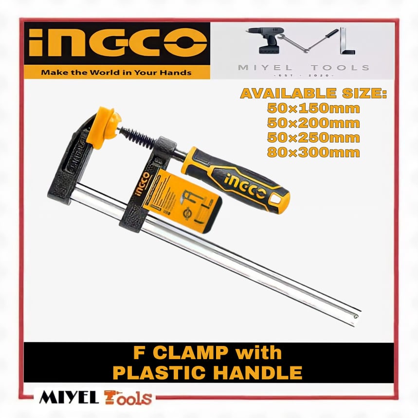 INGCO F-Clamp With Rubber Handle HFC020802 / HFC020503 / HFC020502 ...