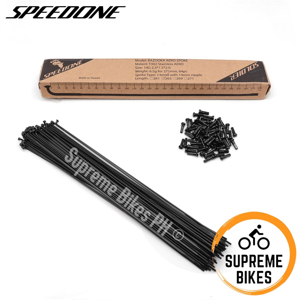 Speedone Bazooka Stainless Aero Spokes with Nipples | Shopee Philippines