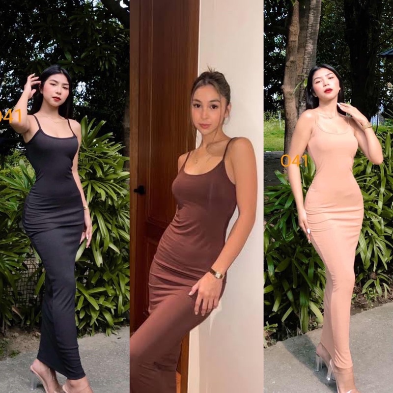 Julia Long Maxi Bodycon Dress | Shopee Philippines