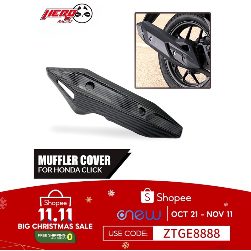 Muffler Cover Heat Guard For Honda Click 125i/150i Carbon | Shopee ...