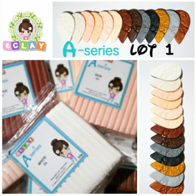 62G or 125G eCLAY A-SERIES LOT 1 polymer clay | Shopee Philippines