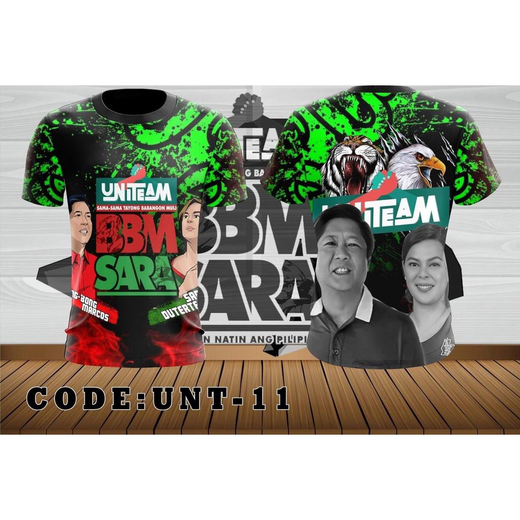 BBM SARA Shirt 2022 Uniteam for President Election Candidate 3D T-shirt Full Sublimation Print T ...
