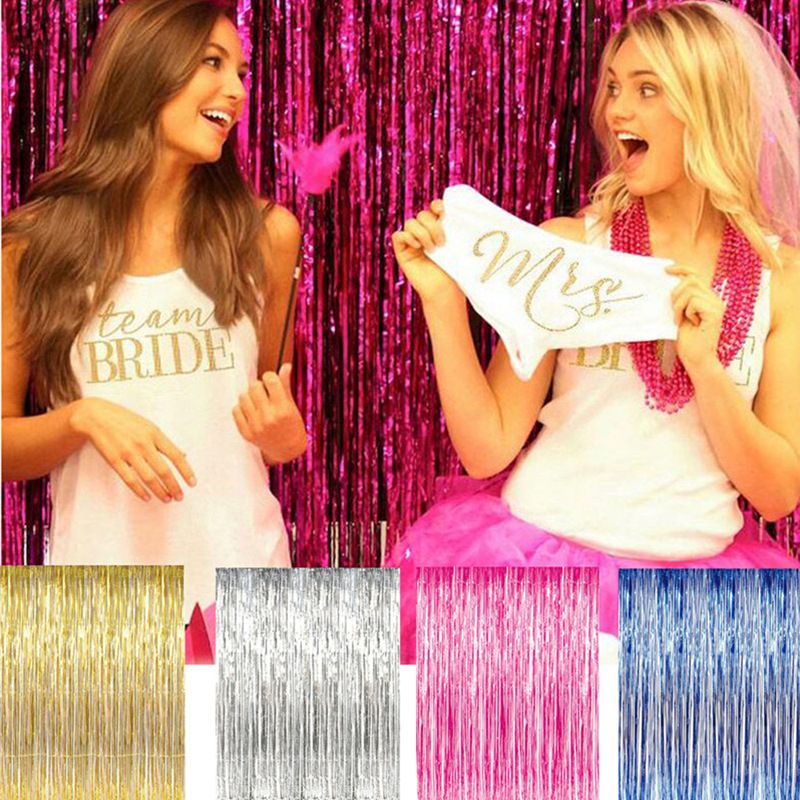 2m Perfect Curtain Backdrop Birthday Hens Party Decor Shiny | Shopee ...