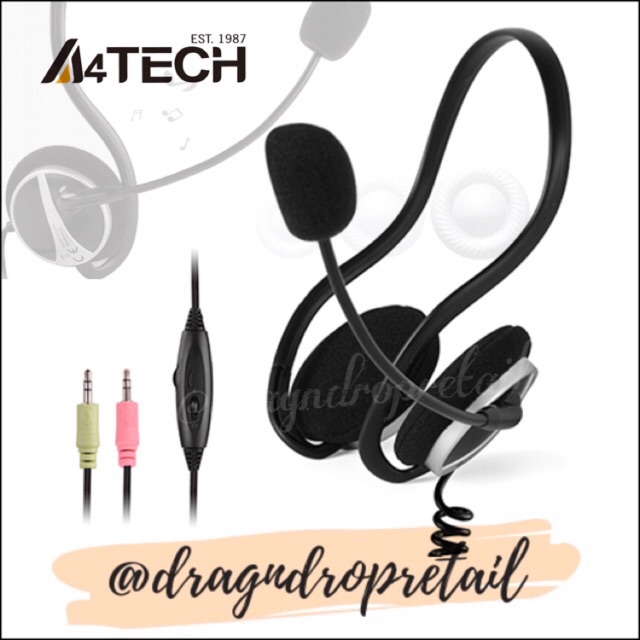 A4TECH HS-5P On-The-Ear Internet Headset with Mic - Black | Shopee ...