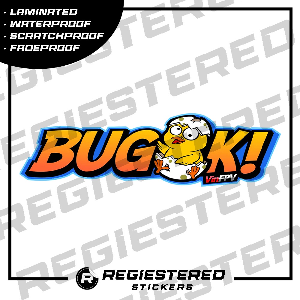 Bugok Sticker Waterproof Laminated Outdoor Indoor Helmet Motorcycle ...