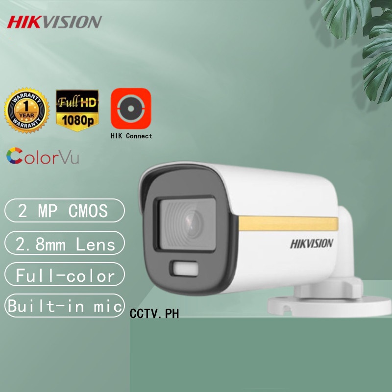 Hikvision CCTV Camera 2MP HD Full-color Built-in mic Smart IR High ...