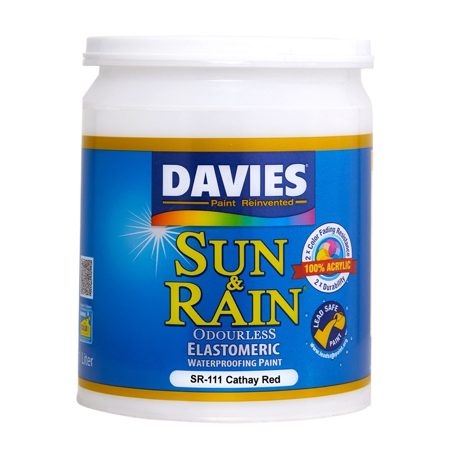 Davies CATHAY RED SR-111 1 Liter Sun And Rain Premium Elastomeric Paint ...