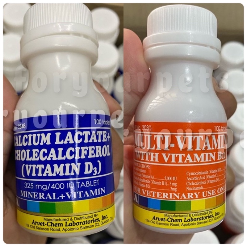 Arvet Multivitamins and Calcium Lactate | Shopee Philippines Arvet Multivitamins and Calcium Lactate | Shopee Philippines