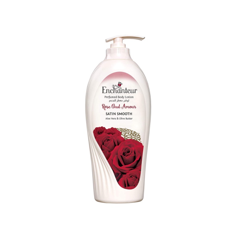 Enchanteur Smooth Rose Oud Amour 500ml Lotion with Aloe Vera & Olive ...