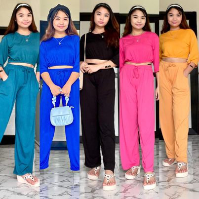 Yejong Teens Terno /Coordinates (*Garterized crop 3/4 top With loose ...